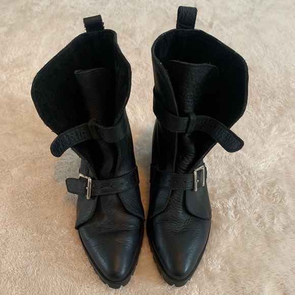 Modern Vice | Shoes | Modern Vice Vibram Sole Leather Buckle Boots ...